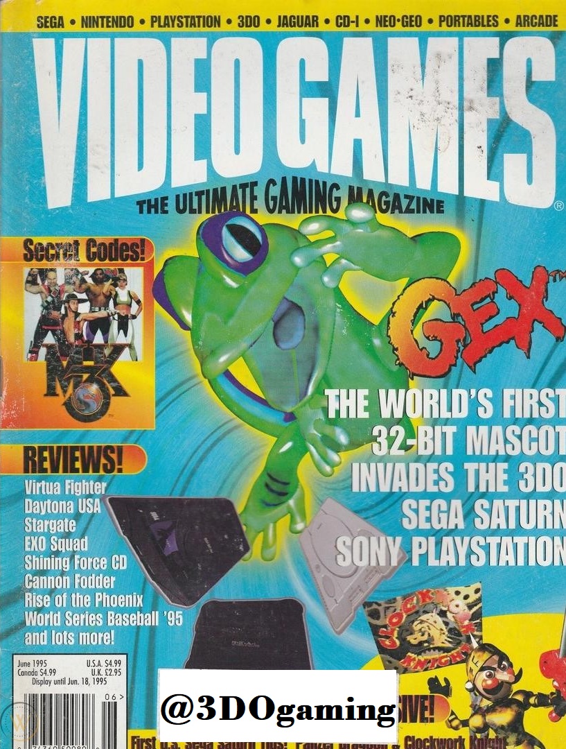 Video Games magazine cover from June 1995 – Gex