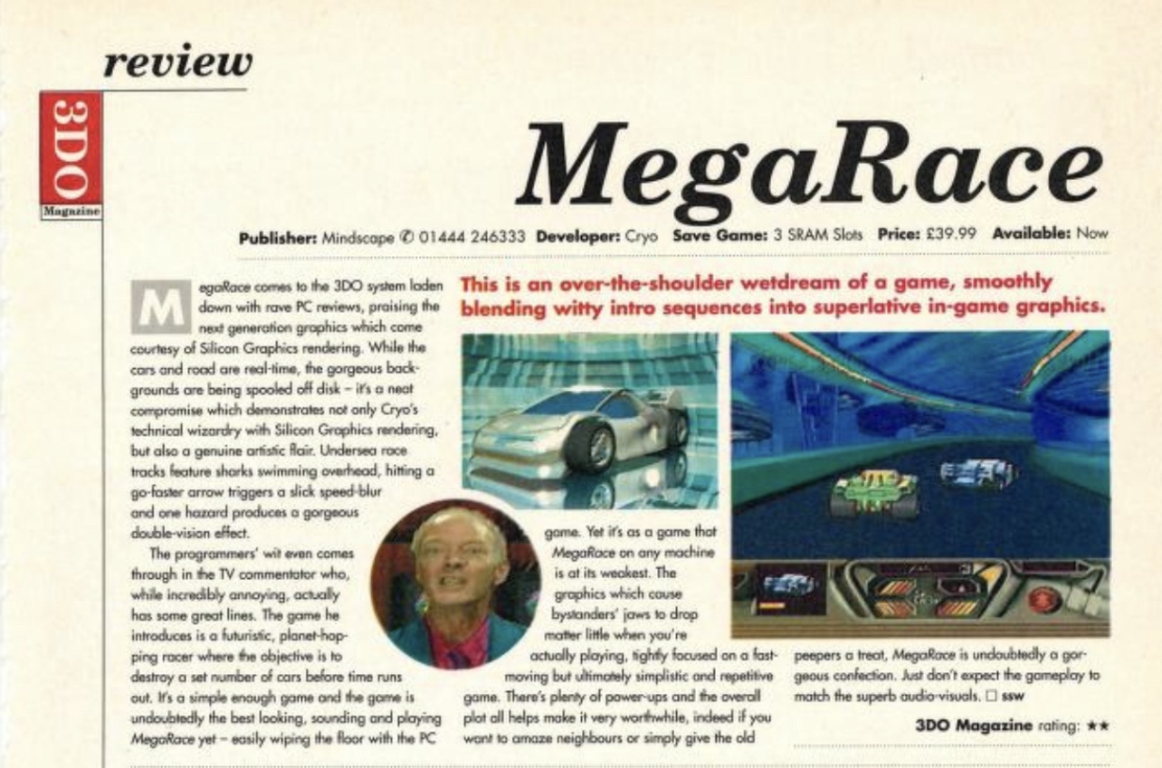 MegaRace (3DO) Review from 3DO Magazine