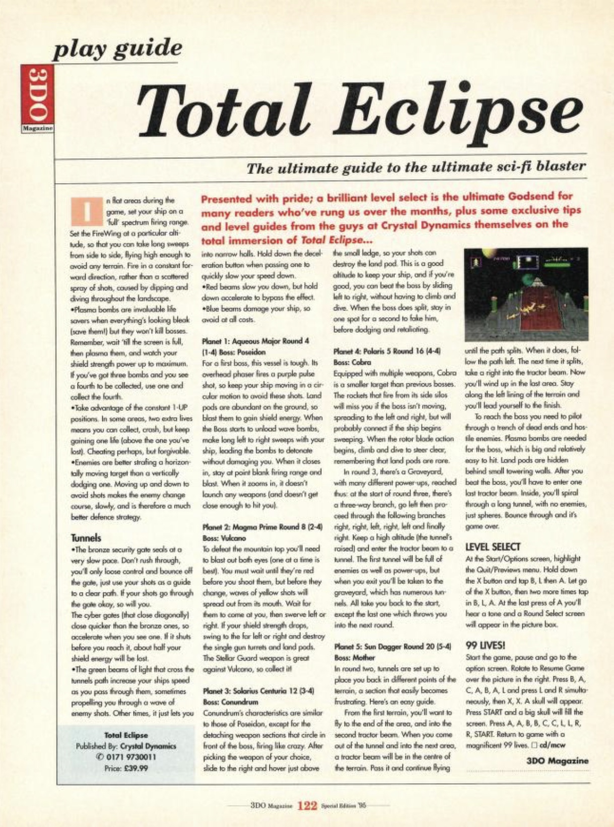 Total Eclipse (3DO) Play Guide