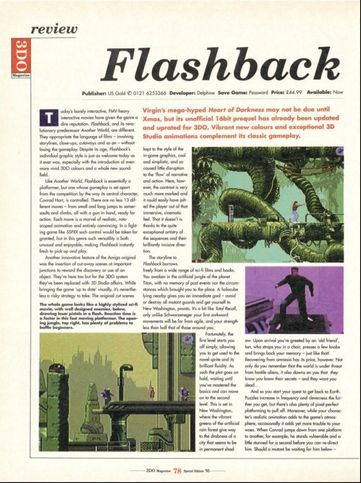 Flashback (3DO) Review from 3DO Magazine